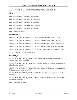 simple airline database project..By Amarulla khan, :- amarullakhan8@gmail.com