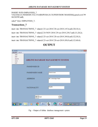 simple airline database project..By Amarulla khan, :- amarullakhan8@gmail.com