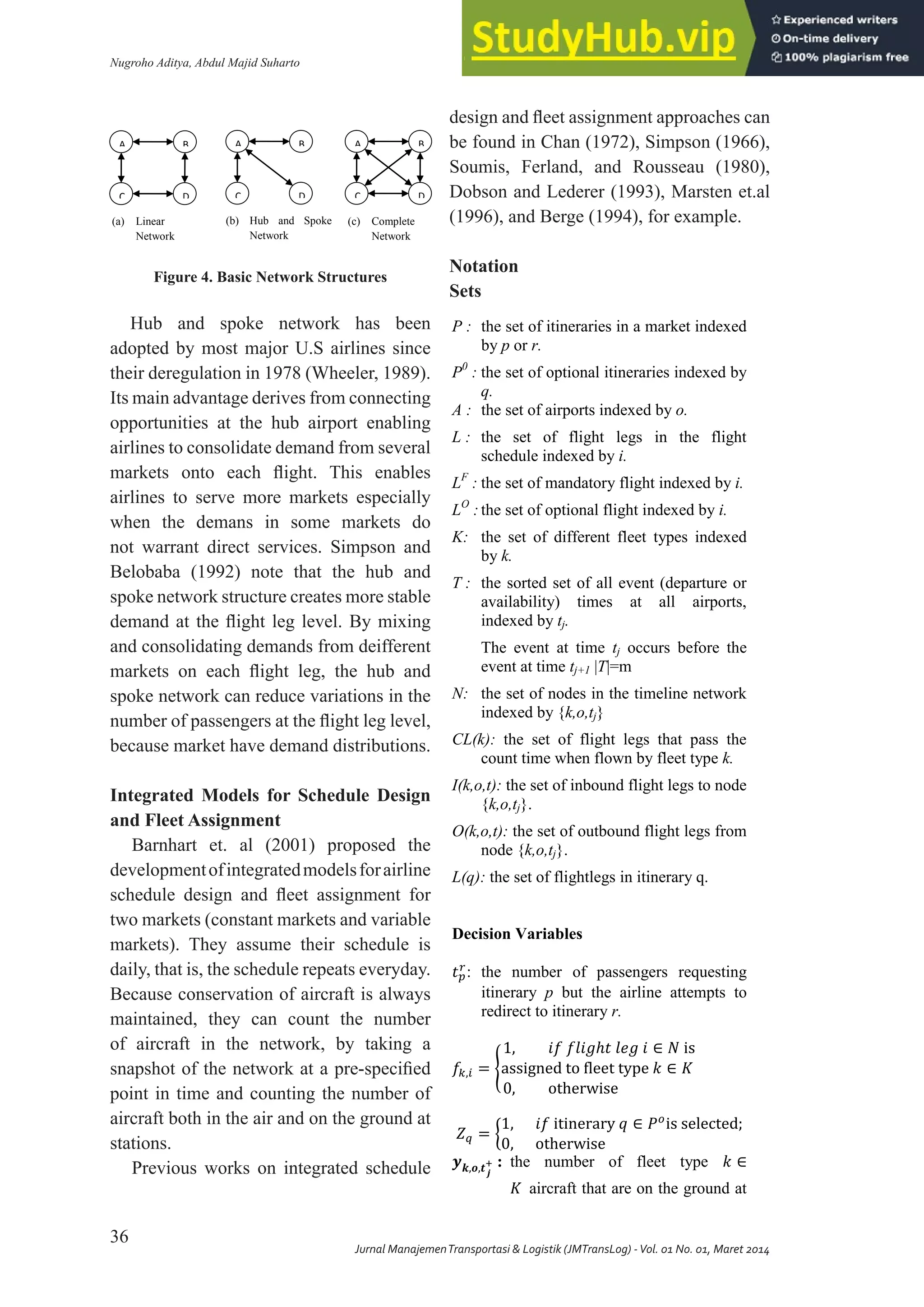 Airline Fleet Assignment And Schedule Planning | PDF