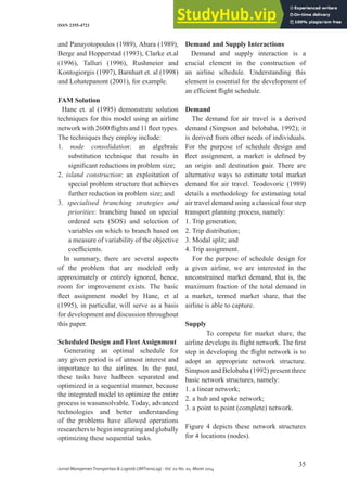 Airline Fleet Assignment And Schedule Planning | PDF