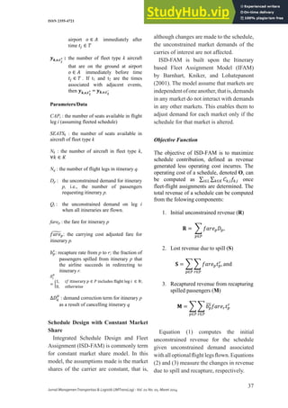 Airline Fleet Assignment And Schedule Planning | PDF