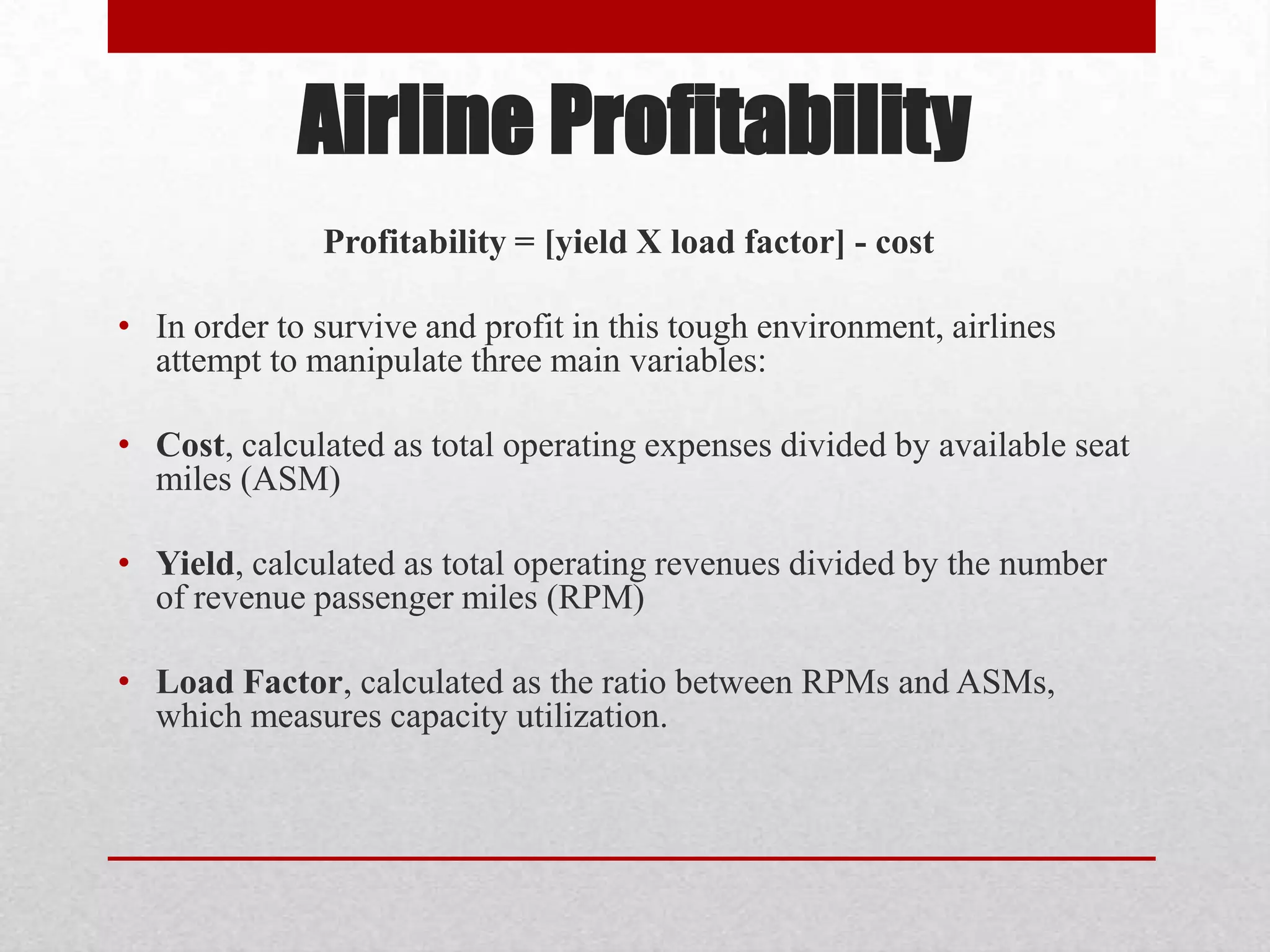 Airline industry Analysis | PPTX