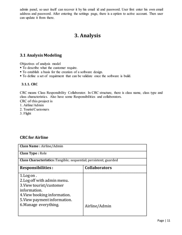 Airline management system | DOC | Web Development | Internet