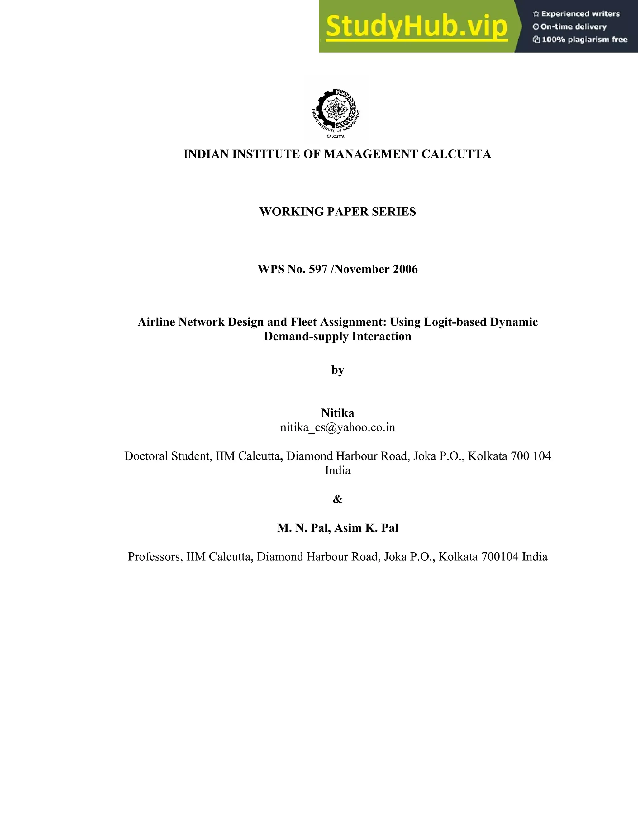 Airline Network Design And Fleet Assignment Using Logit Based Dynamic Demand Supply Interaction