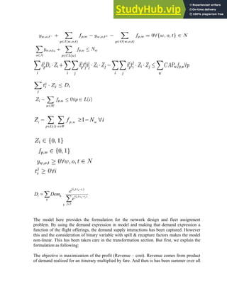 Airline Network Design And Fleet Assignment Using Logit-Based Dynamic Demand-Supply Interaction ...