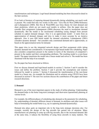 Airline Network Design And Fleet Assignment Using Logit-Based Dynamic Demand-Supply Interaction ...