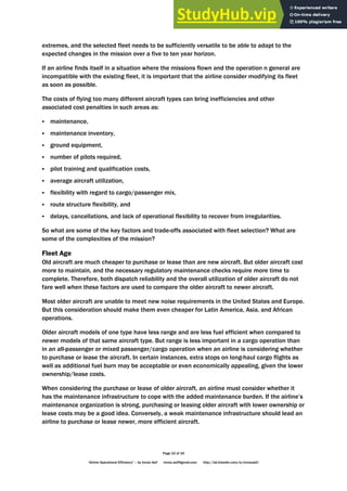 Airline Operational Efficiency | PDF