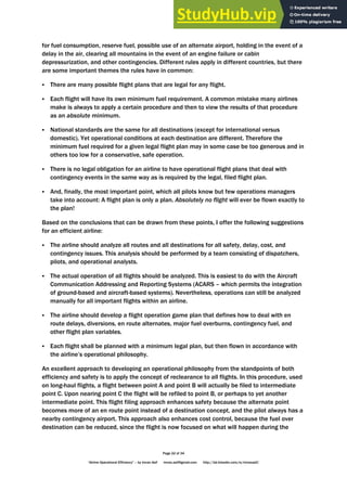Airline Operational Efficiency | PDF