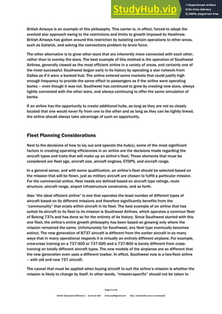 Airline Operational Efficiency | PDF