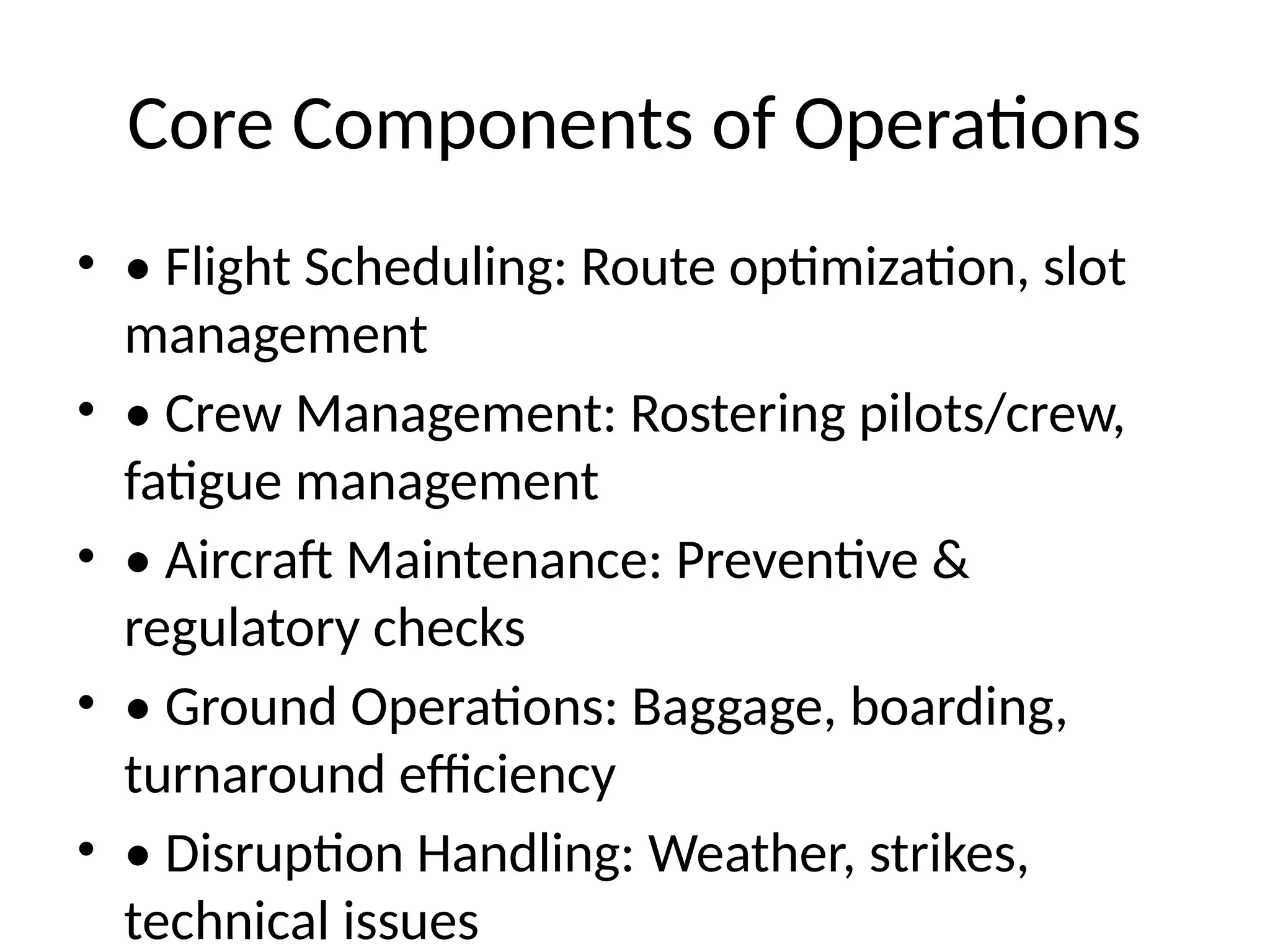 Airline Operations Management Power point | PPTX