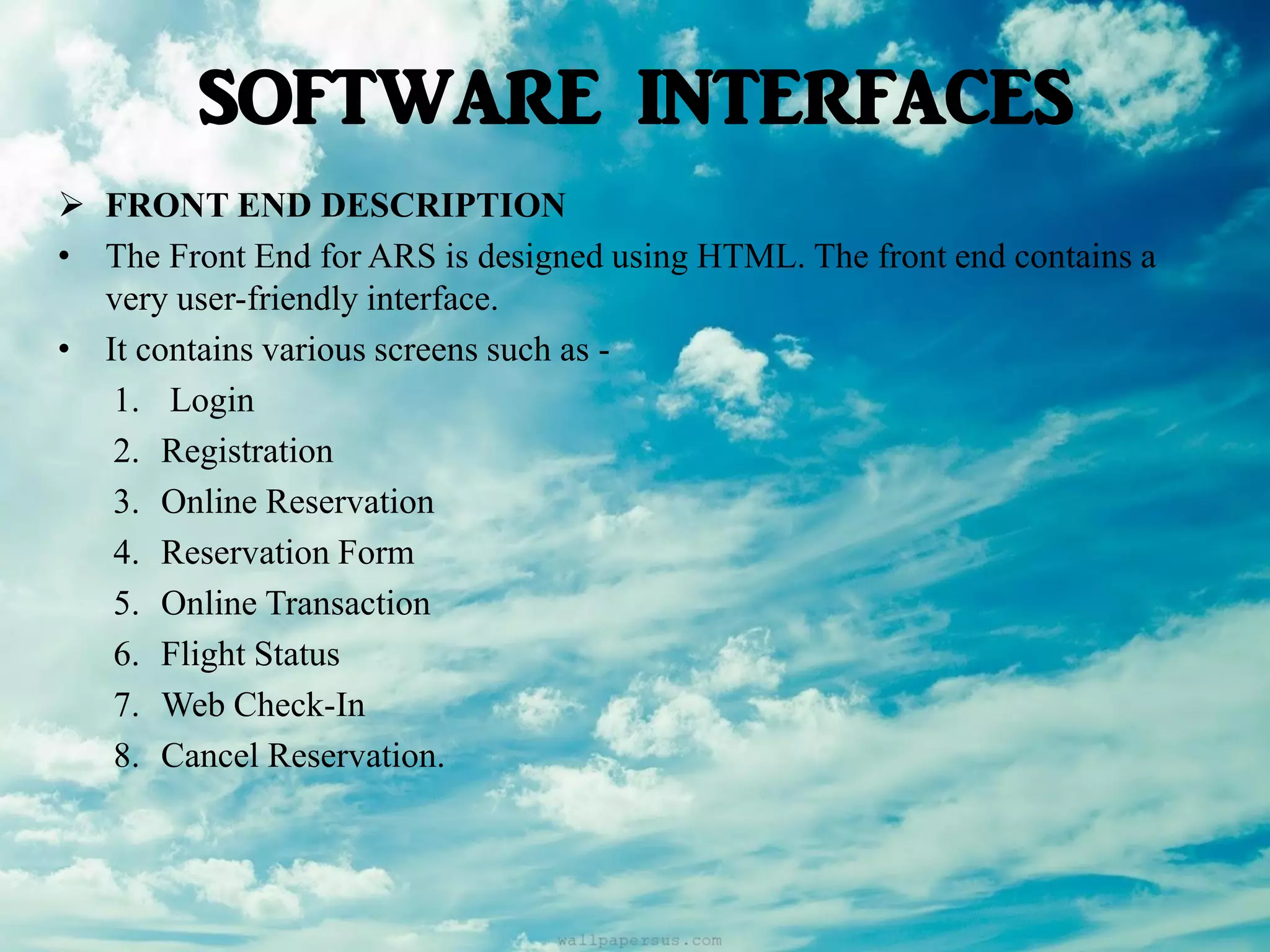 Airline Reservation System - Software Engineering | PDF