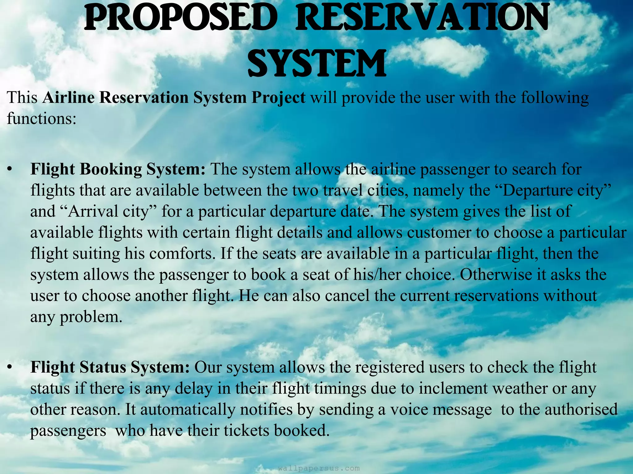 Airline Reservation System - Software Engineering | PDF
