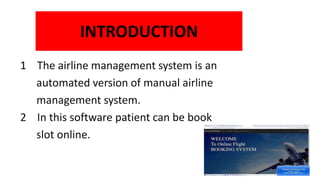 airline ppt based on java language college project | PPTX