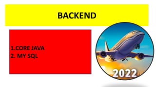 airline ppt based on java language college project | PPTX