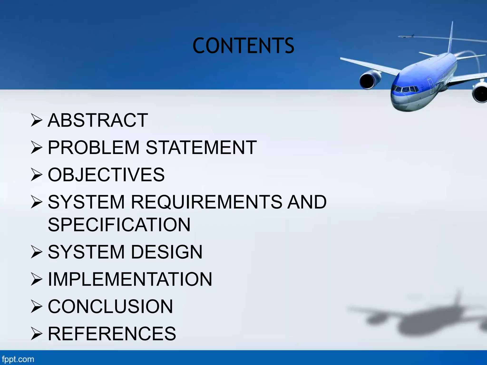 AIRLINE PRESENTATION.ppt | Databases | Computer Software and Applications