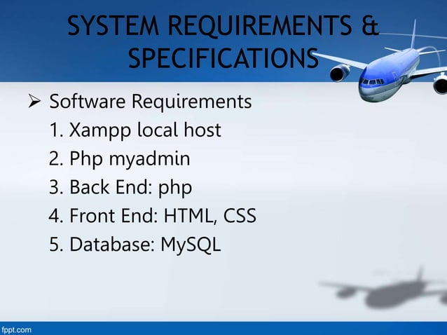 AIRLINE PRESENTATION.ppt | Databases | Computer Software and Applications