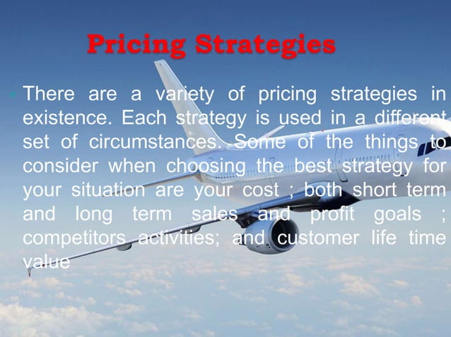 Airline pricing strategies and revenue management | PPTX