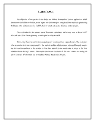 Airline report | PDF | Databases | Computer Software and Applications