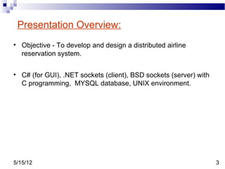 Airline reservation system | PPT