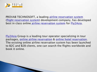 Airline reservation system | PPTX