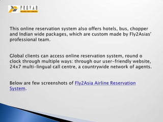 Airline reservation system | PPT