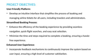 AIRLINE RESERVATION SYSTEM USING JAVA... | PPTX