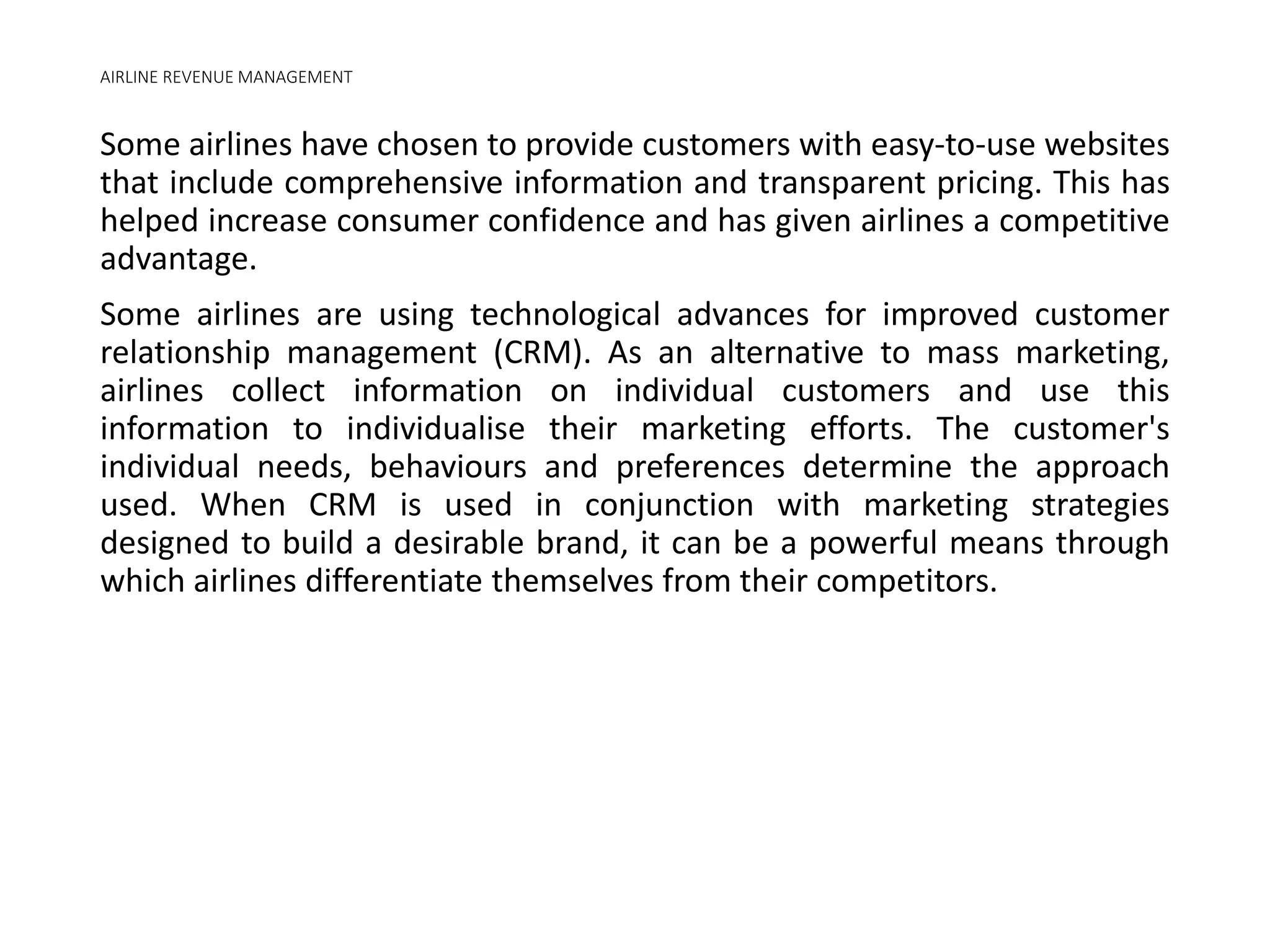 Airline Revenue Managemant | PPTX