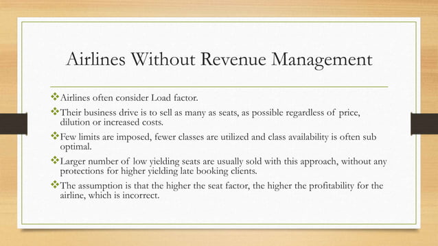 Airline revenue management | PPTX | Air Travel | Travel Type