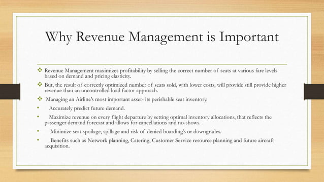 Airline revenue management | PPTX | Air Travel | Travel Type
