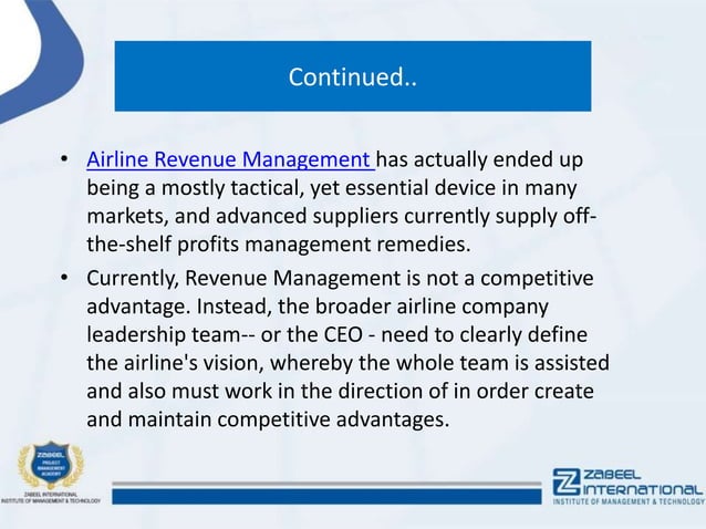 What is Airline revenue management?-Airline Revenue Management | PPT