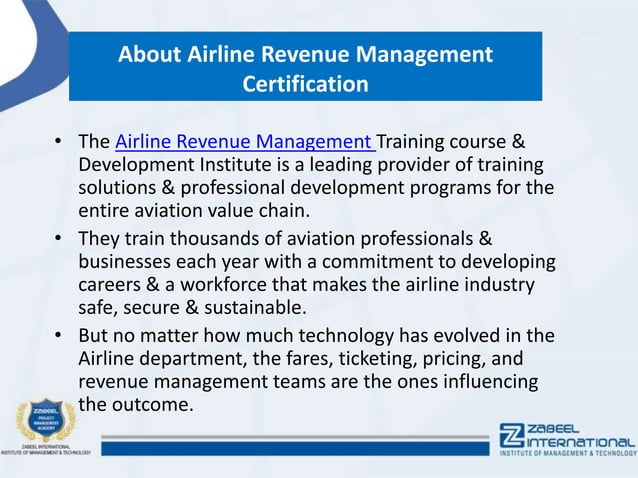 What is Airline revenue management?-Airline Revenue Management | PPT