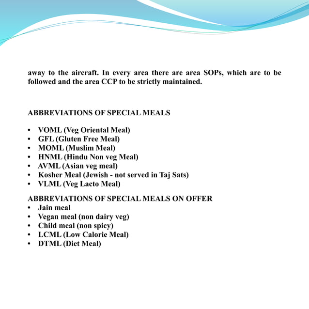 AIRLINES-CATERING-notes.ppt | Air Travel | Travel Type