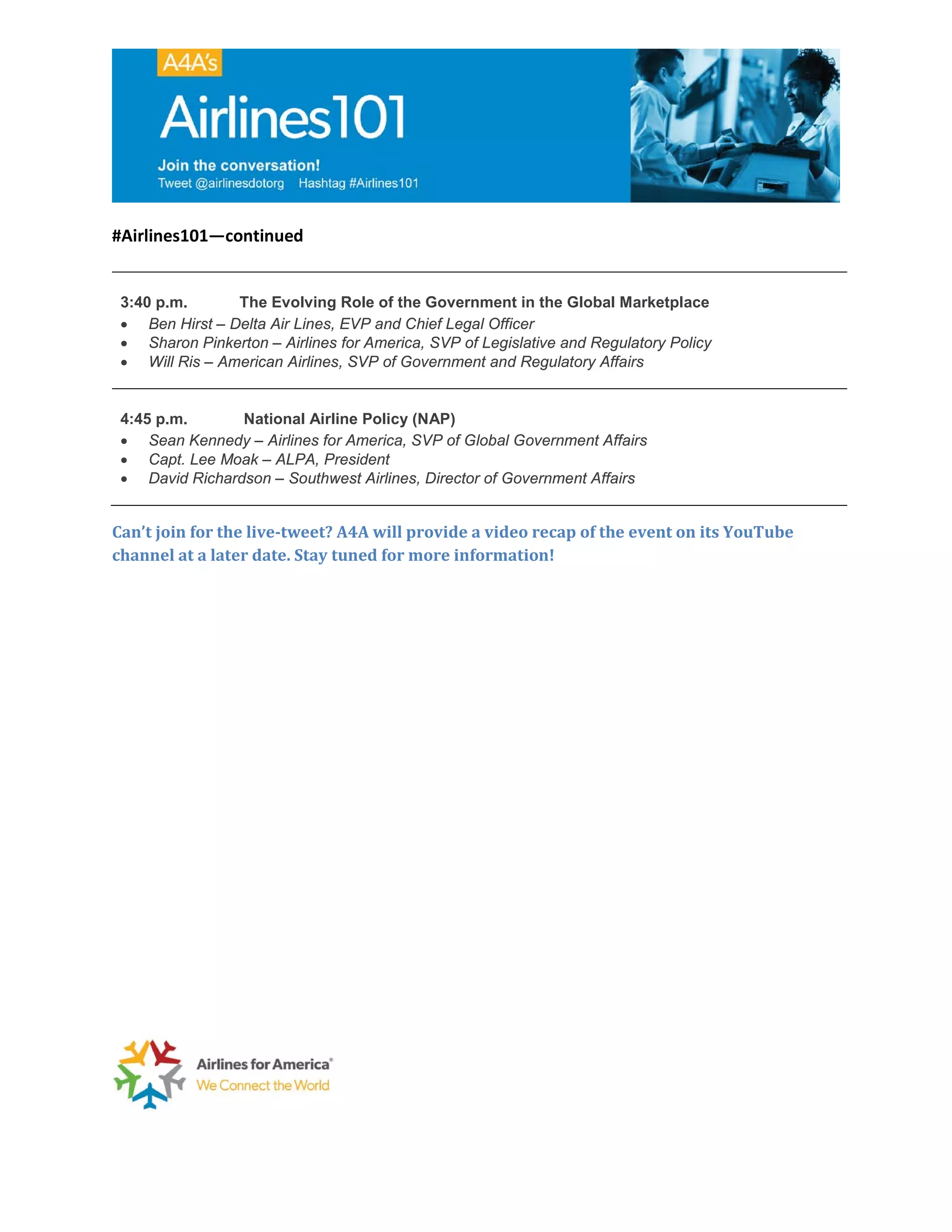 #Airlines 101 Live-Tweet | PDF