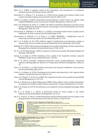 Airline Service Quality Evaluation A Review On Concepts And Models | PDF