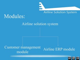 Airline solution system proposal | PPTX