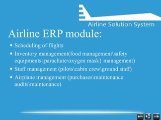 Airline solution system proposal | PPTX