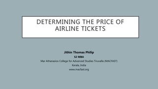 Airlines tickets price determination and factors | PPT