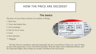 Airlines tickets price determination and factors | PPTX