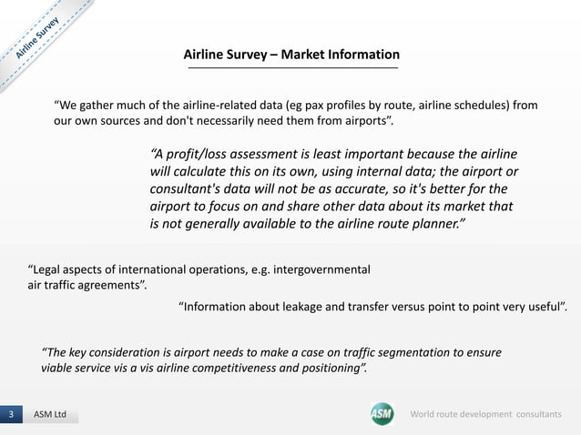 Airlines survey results next era of route development - final | PPTX ...