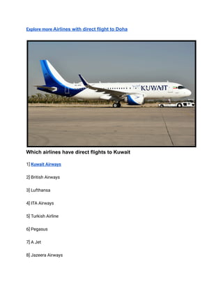 Airlines Offering Direct Flights to Kuwait | PDF