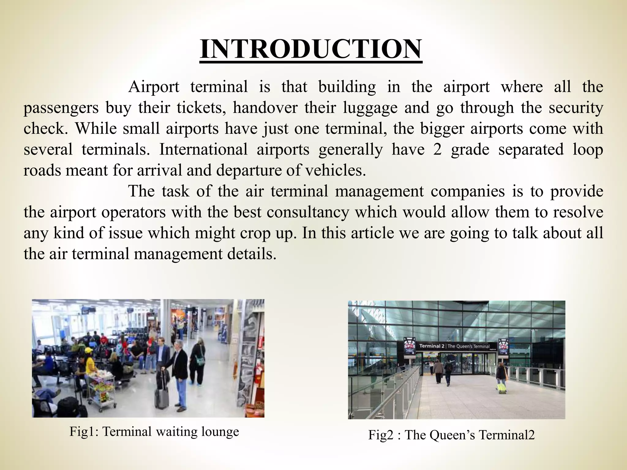 AIRLINE TERMINAL MANAGEMENT | PPTX