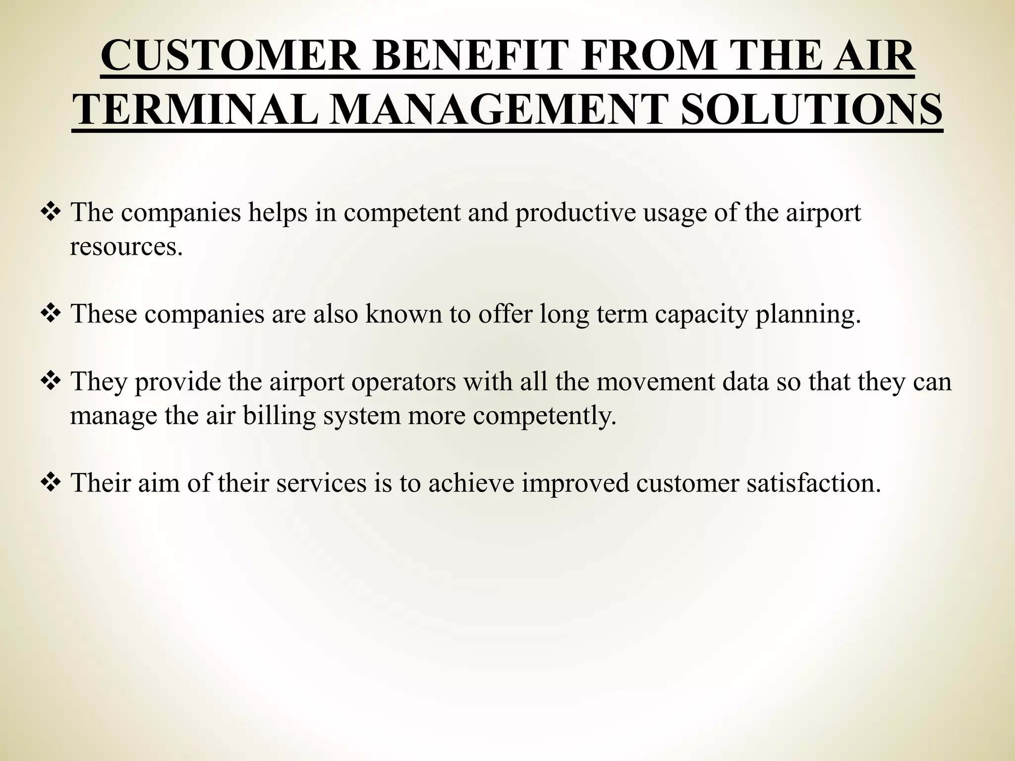 AIRLINE TERMINAL MANAGEMENT | PPTX