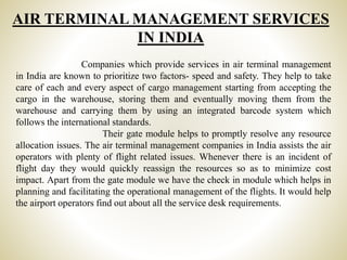 AIRLINE TERMINAL MANAGEMENT | PPTX