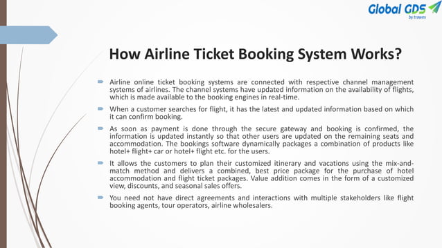 Airline Ticket Booking System, Airline Booking System | PPTX | Air ...