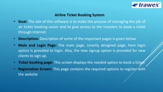 Airline Ticket Booking System , Airline Ticketing Software | PPTX