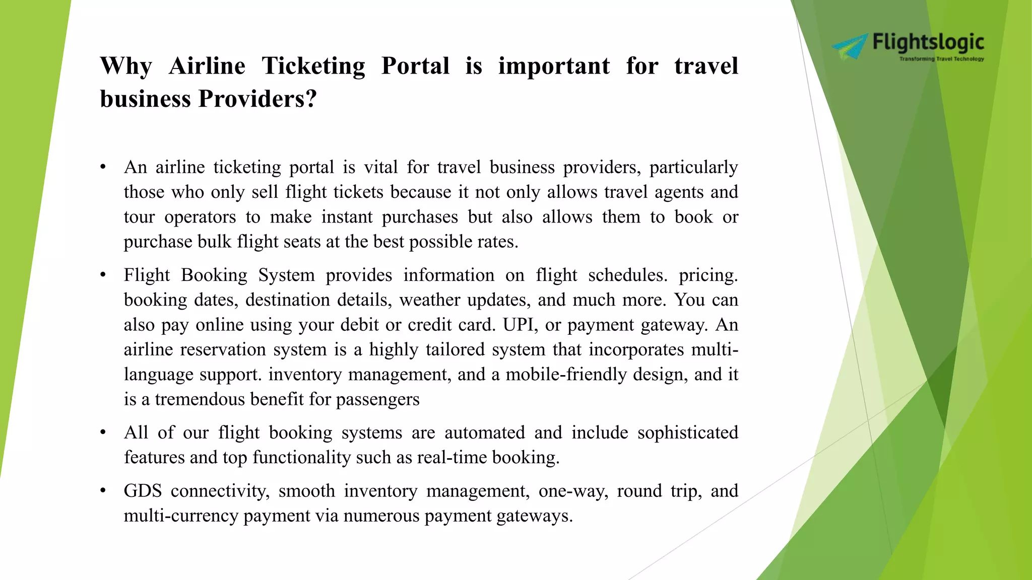Airline Ticketing Portal | PPTX