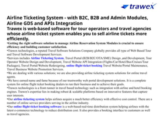 AIRLINE TICKETING SYSTEM AIRLINE RESERVATION SYSTEM | PPTX
