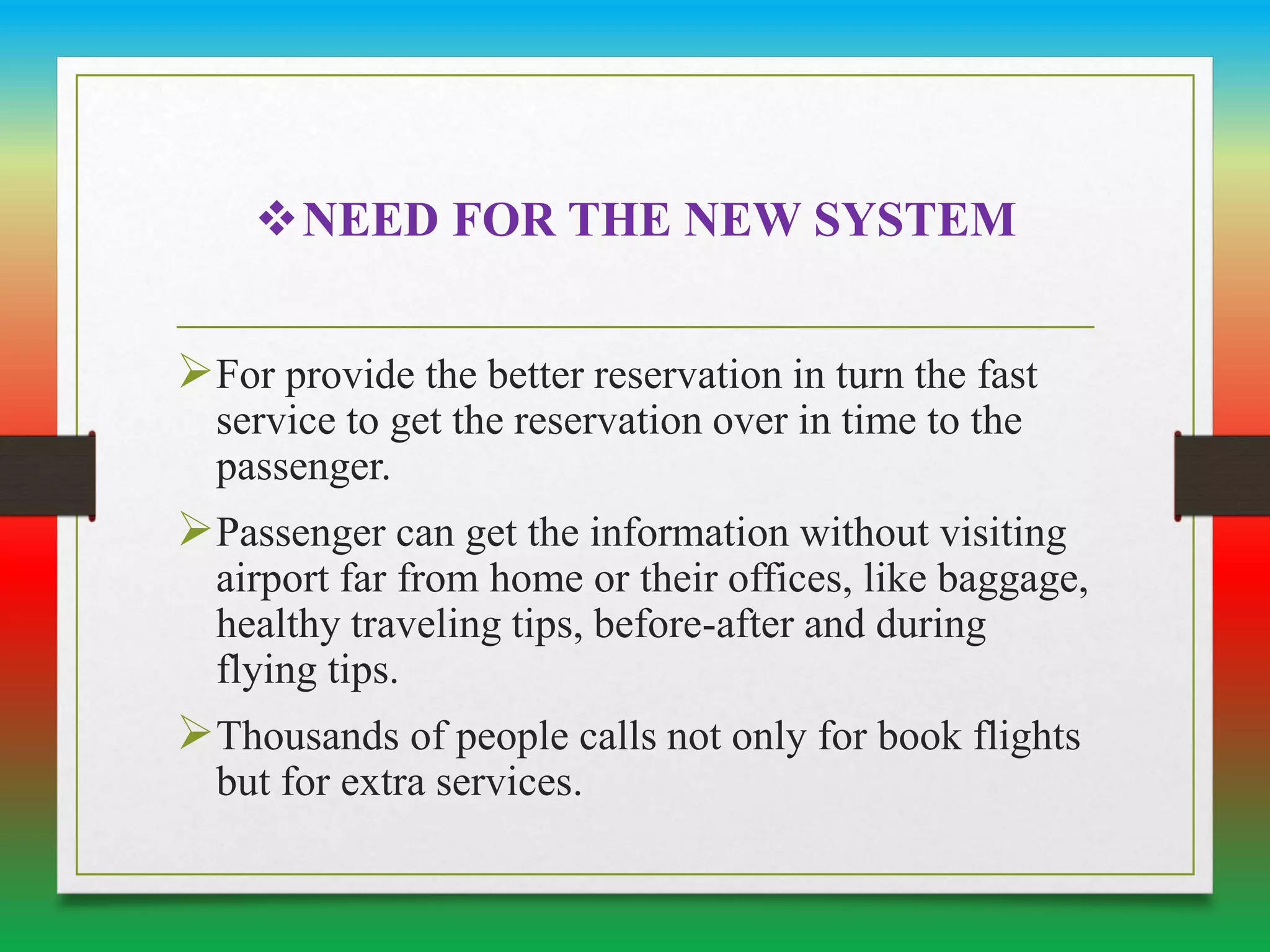 Airline Ticket Reservation Management System in SQL | PPTX