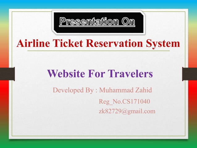 Airline Ticket Reservation Management System in SQL | PPTX | Air Travel ...