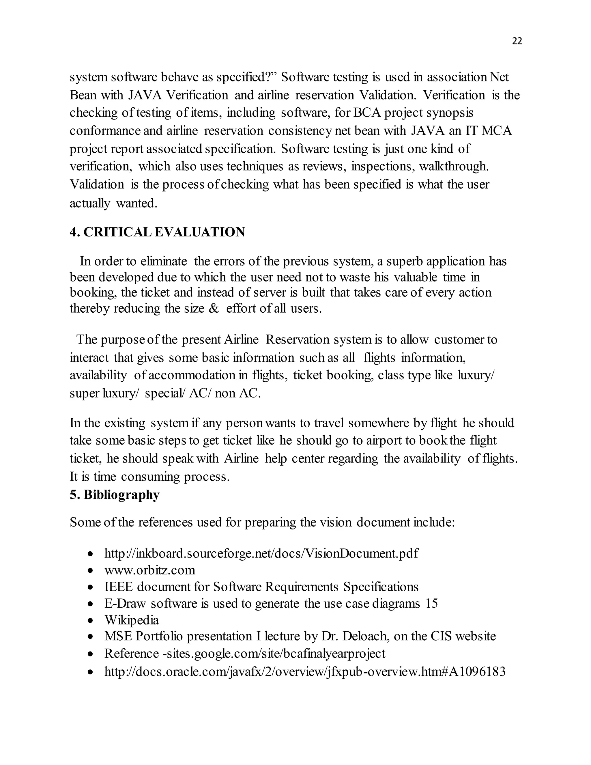 Airline ticket reservation system | DOCX
